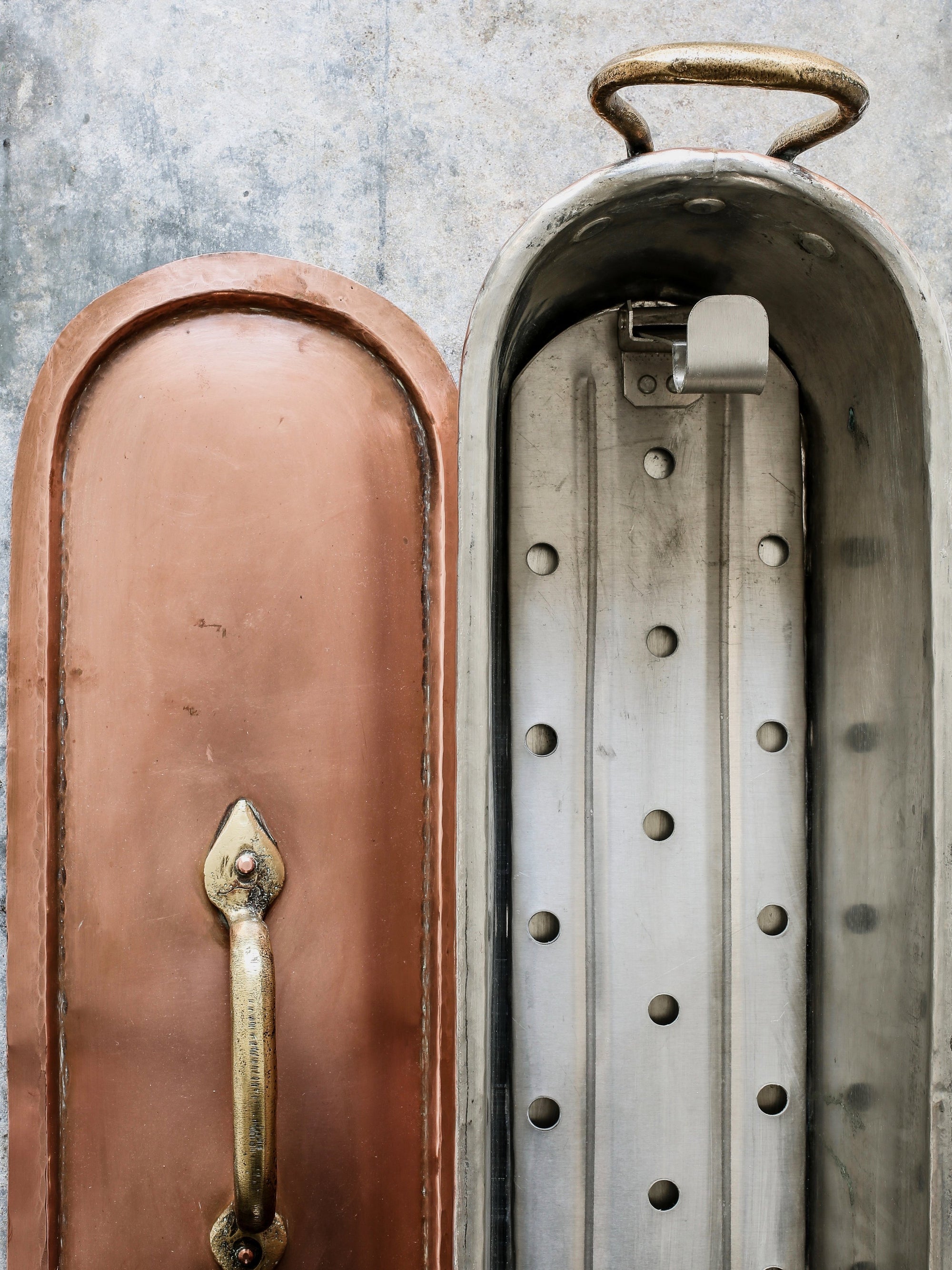 Large Copper Fish Poacher with Lid